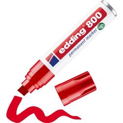 edding 800 Permanentmarker Extra breit Keilspitze 4 - 12 mm Rot ...